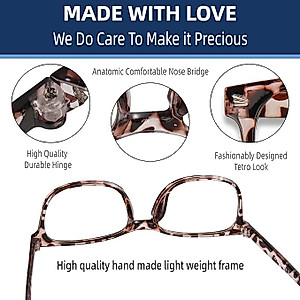 WINTOO Anti Blue Light Glasses for Women Men -5 Pair Blue Light Blocking Glasses, UV400 Anti-Glare Computer Glasses Women, Blue Light Reading Glasses for Women for Gaming TV Phone Screen Square Frame