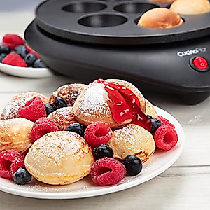 Ebelskiver Maker - Electric Non-stick Baker for Making Takoyaki Ebelskiver plus Octopus Balls, Aebleskivers, Donut Holes and Cake Pops, Unique Danish Pancakes, Unique Holiday Dessert or Gift
