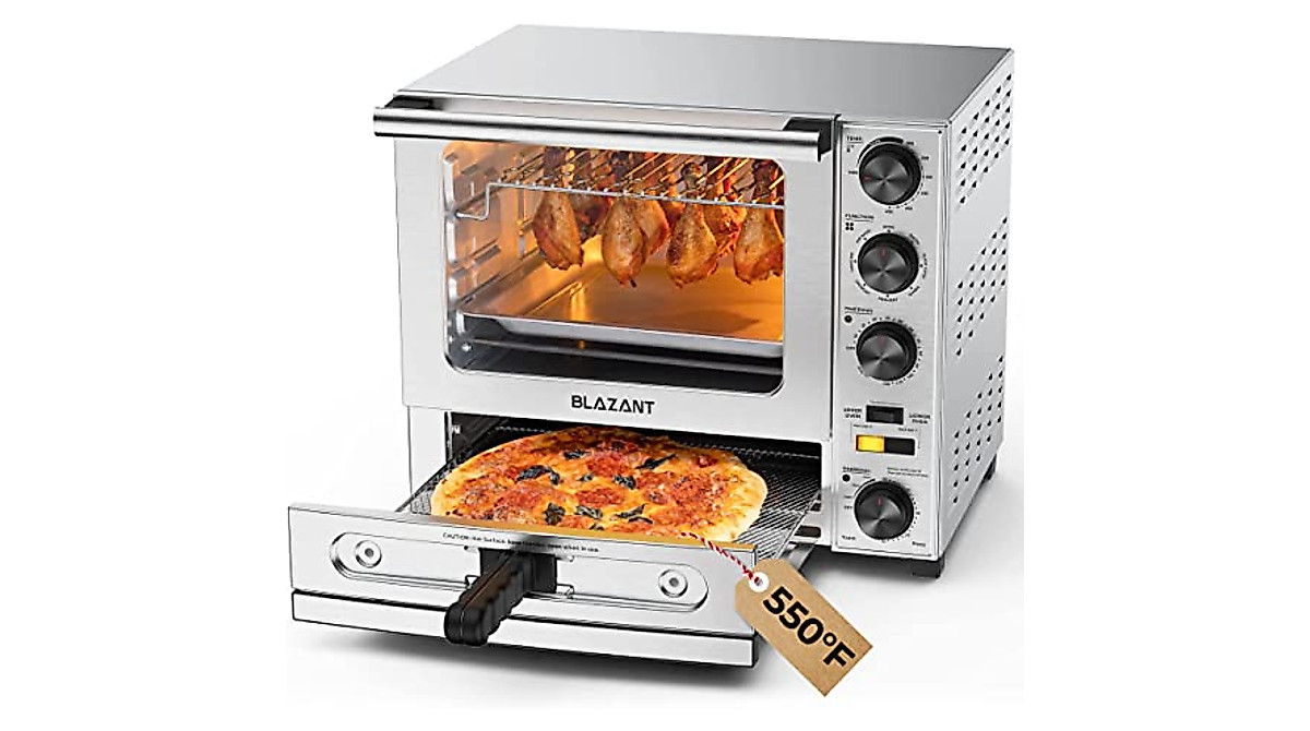 BLAZANT Dual Zone Toaster Oven Air Fryer Combo 29QT – Versatile & Large ...