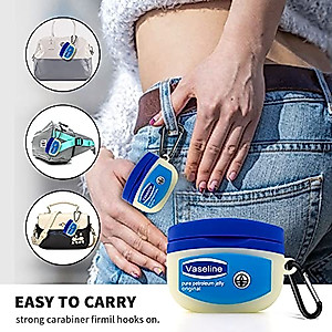 WQNIDE Blue Bottle for Airpods Pro Case Cover,6in1 Accessories Set Silicone Protective Cover,Cute 3D Fashion Fun Character Design,with Keychain Kids Women Men for Airpods Pro Case -2019 (Vaselin)