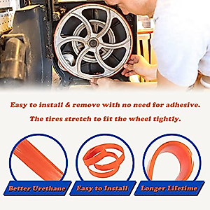 2 Pack Urethane Band Saw Tires, 905145 Band Saw Tires Replace for 14" Delta 905145 Craftsman 3AD92501 Band Saw Including Jet Grizzly, & Powermatic —No Adhesive Needed