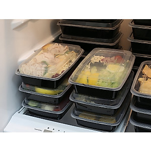 16 Pack - SimpleHouseware 1 Compartment Food Grade Meal Prep Storage Container Boxes, 28 Ounces