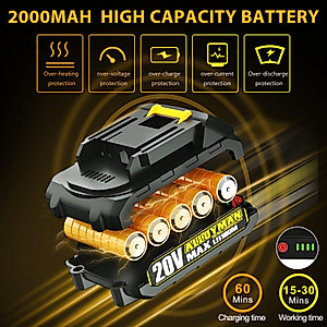 Alloyman 20V Cordless Electric Ratchet Wrench, 450 RPM 3/8 Inch Power Ratchet Wrench Kit with Variable Speed Trigger, 7 Sockets, 1/4" Adapter & 1-Hour Fast Charger