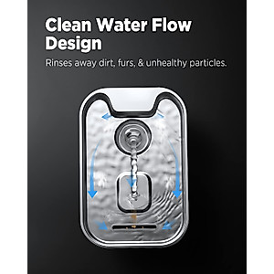 Ciays 61oz/1.8L Cat Water Fountain Stainless Steel Dog Water Bowl Dispenser Automatic Pet Water Fountain with Quiet Pump, Dishwasher Safe Design & Adjustable Water Flow for Cats, Dogs