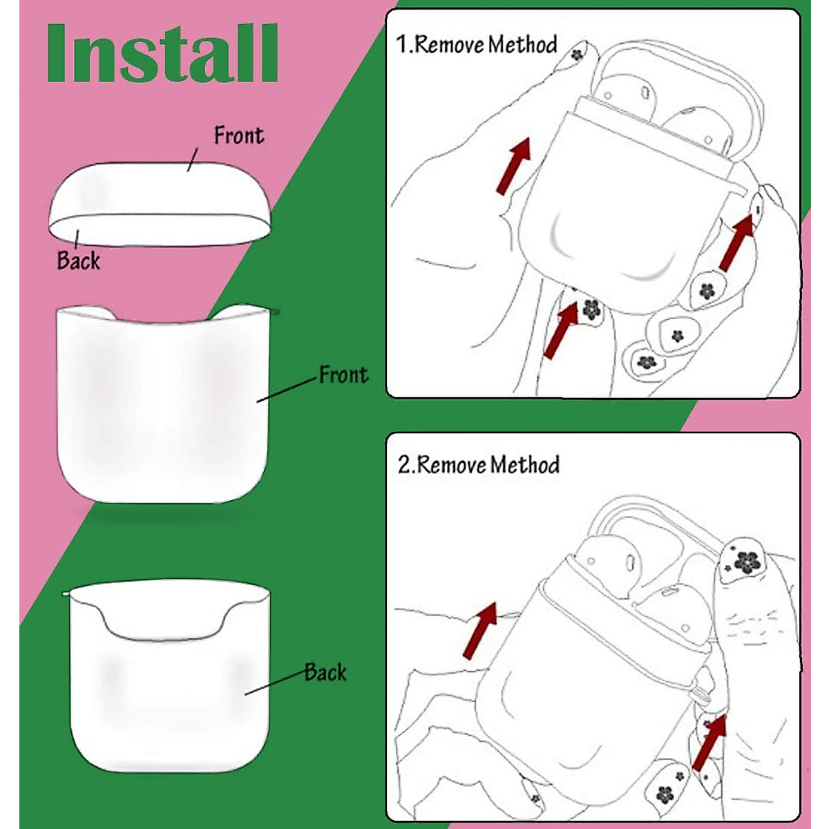 Sorority Gifts- Portable AirPods Case Cover Protective Convenient Funny Earphone case for AirPods 1&2 for Girls Women Men