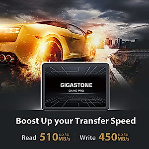 Gigastone Game Pro 2-Pack 256GB SSD SATA III 6Gb/s. 3D NAND 2.5" Internal Solid State Drive, Read up to 510MB/s. Compatible with PS4, PC, Desktop and Laptop, 2.5 inch 7mm (0.28”)