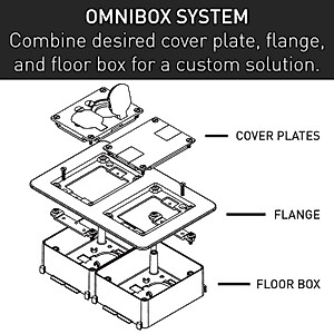 Legrand Wiremold 828GFITCAL OmniBox/Modulink Rectangular GFCI Cover Plate, Brushed Aluminim (1 Pack)