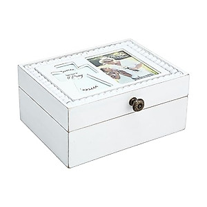 Pavilion - Take Time To Pray - 6.5" long x 5" wide x 3" tall Prayer Box Decorative Keepsake Storage Bin 2.25" x 3.25" Wallet Photo Holder Jesus God Lover Religious Friend Gift Present