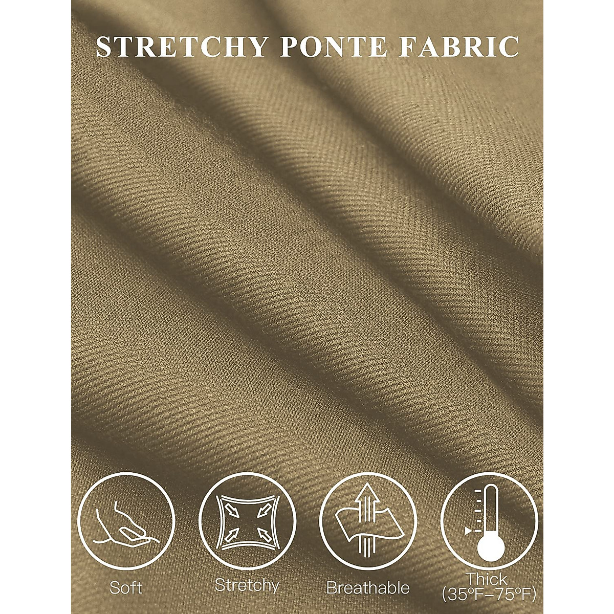 Tapata Women's 28''/30''/32''/34'' Stretchy Bootcut Dress Pants with Pockets Tall, Petite, Regular for Office Work Business 32",Oatmeal,M