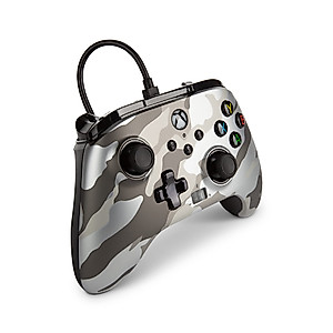 PowerA Enhanced Wired Controller for Xbox Series X|S - Metallic Arctic Camo, gamepad, wired video game controller, gaming controller, Xbox Series X|S
