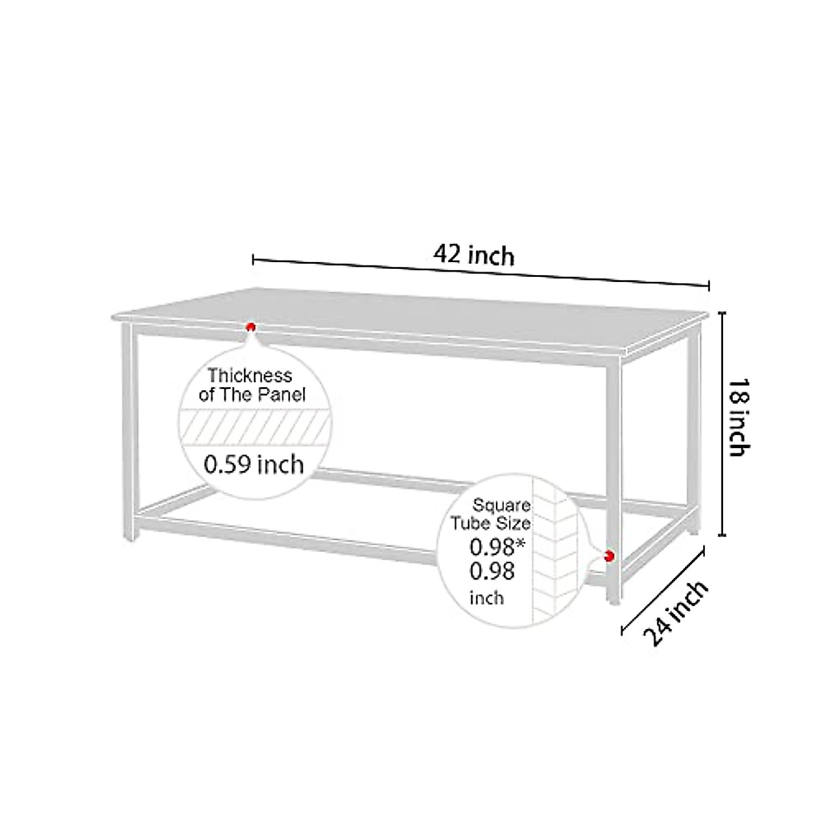 Coral Flower Coffee Table, End Table, Side Table, Bed Table,Modern Elegant Design, for Living Room, Bedroom, White