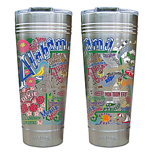 Catstudio Alabama Thermal Tumbler | Triple Wall Insulation With Non Slip Bottom | Great Travel Cup for Water, Coffee, Tea, or Smoothies