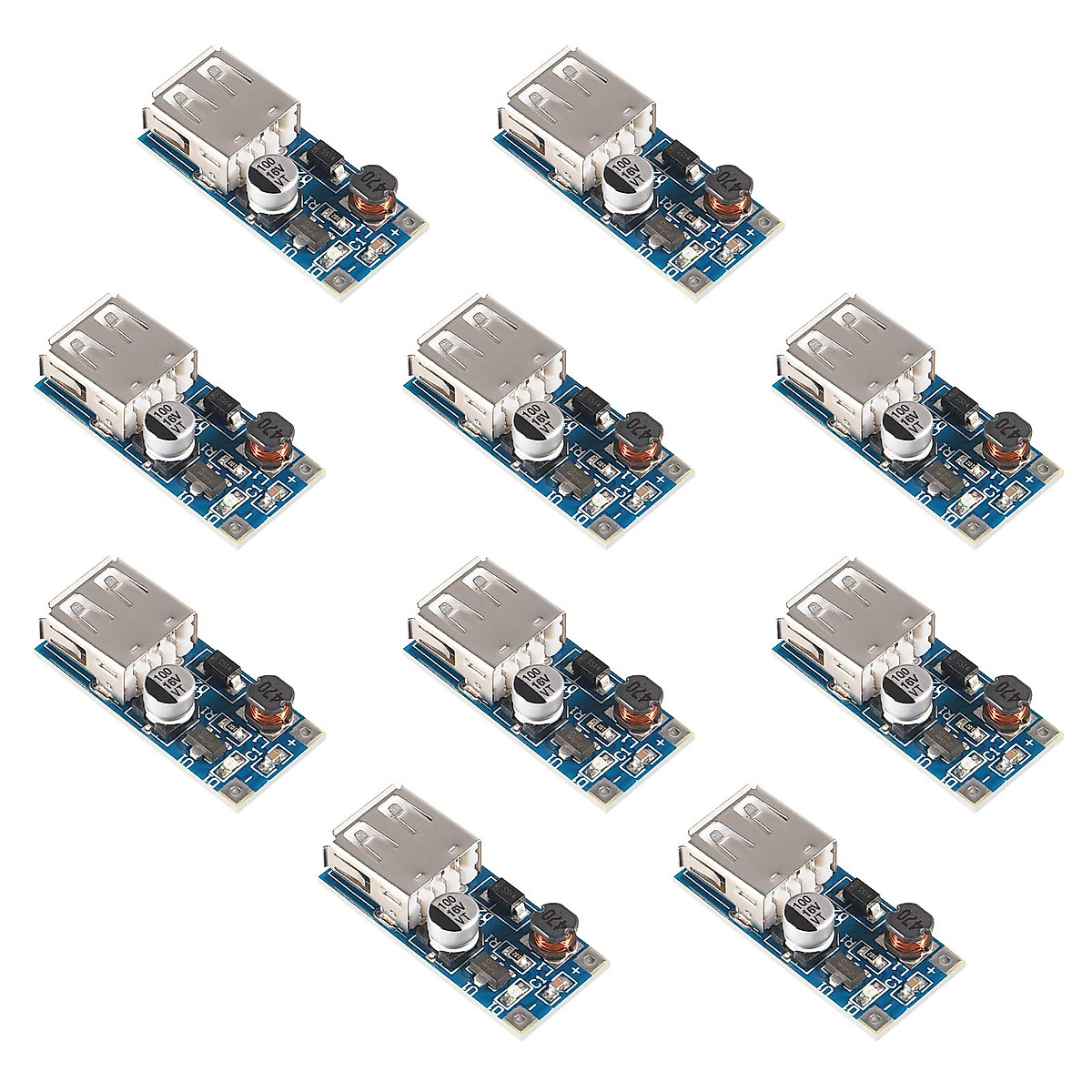 AITRIP 10 PCS PFM Control DC-DC Converter Step Up Boost Module 600MA USB Charger 0.9V-5V to 5V Power Supply Module
