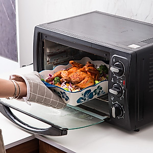 Sagoskat Casserole Dish Baking Dish Ceramic Baking Pan Nonstick Baking Dish Blue Lassagne Pan 9x13 Baking Dishes for oven Casserole Dishes for Kitchen