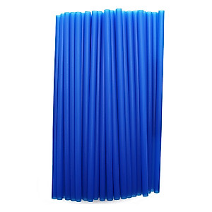 ADMIRING 10 Inch Plastic Drinking Straw 250 Pcs (10 Inch x 0.28 Inch) (Blue)
