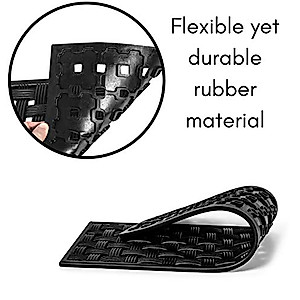 BirdRock Home Rubber Stair treads for Outdoors | Basket Weave Design | 9" x 30" | 4 Pack | Beautifully Designed Stair mats | Outdoor Stair treads Non-Slip Weather Resistant