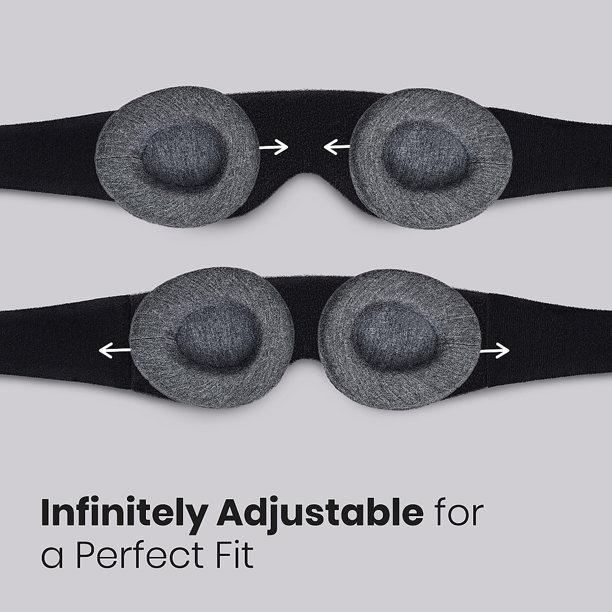 Manta Sleep Mask - 100% Light Blocking Eye Mask, Adjustable Sleeping Mask with Detachable Eye Cups, Ultra Comfortable for Women & Men, Zero Pressure on Lashes, Perfect for Deep Rest/Travel/Shift Work