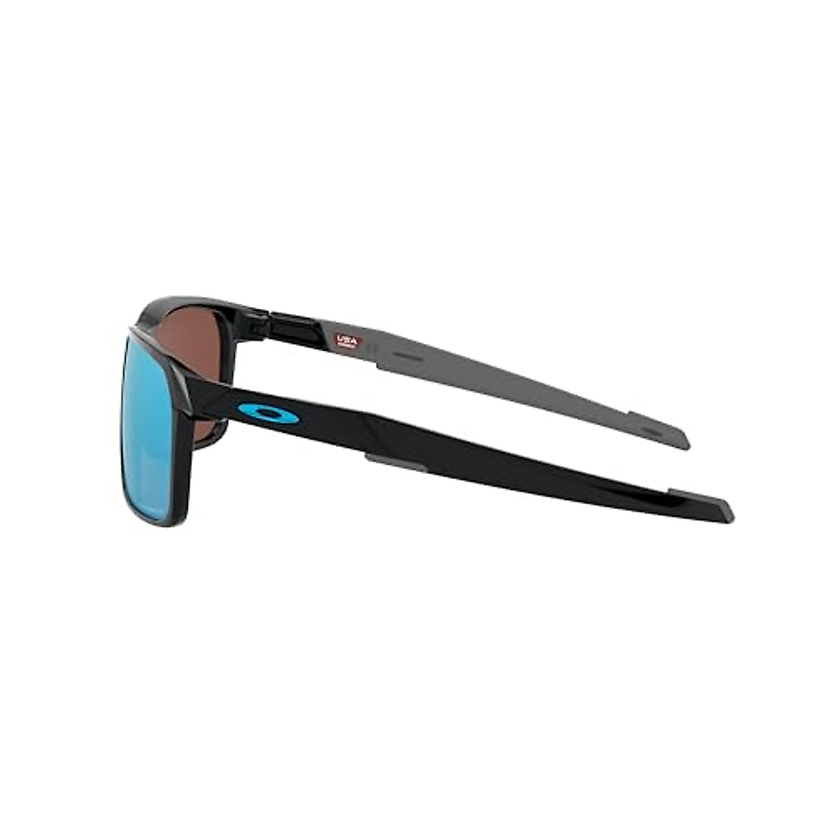 Oakley Men's Oo9460 Portal X Rectangular Sunglasses, Polished Black/Prizm Deep Water Polarized, 59 mm