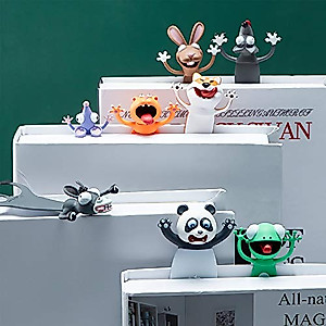 8 Pieces 3D Cartoon Animal Bookmark Set for Kids Novelty Funny Cute Bookmarks Squashed Animals Reading Bookmark Stationery Presents Party Favors for Kids Student