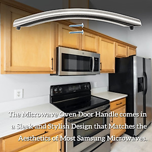 Microwave Door Handle DE94-02933A Replacement for Samsung ME20H705MSS ME16H702SES SMH1816S Microwave Handle Parts