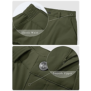 MAGCOMSEN Mens Travel Pants Quick Dry Water Resistant Pants Men Stretchy Cargo Pants for Men Summer Hiking Pants Army Green