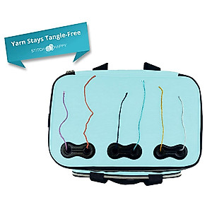 Stitch Happy Yarn Tote (Angel) Large Yarn Bag, Crochet Bag, Yarn Storage, Crochet Storage