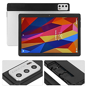 11 Tablet, 10.1in Tablet 1GB RAM 16GB ROM, FHD Display Touch Screen Tablet PC, Octa Core Chip, 2.4/5GWiFi, Buletooth, GPS, Dual Camera, 3000mAh, 128G Extension, Sliver