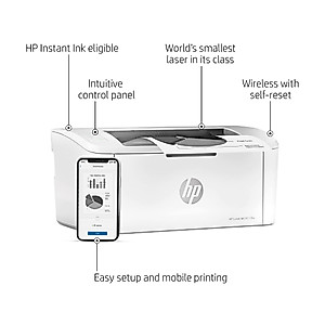 HP LaserJet M110w Wireless Monochrome Printer (7MD66F) (Renewed)