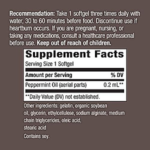 Nature's Way Pepogest Enteric-Coated Peppermint Oil, Gastrointestinal Comfort, 60 Count (Pack of 2)