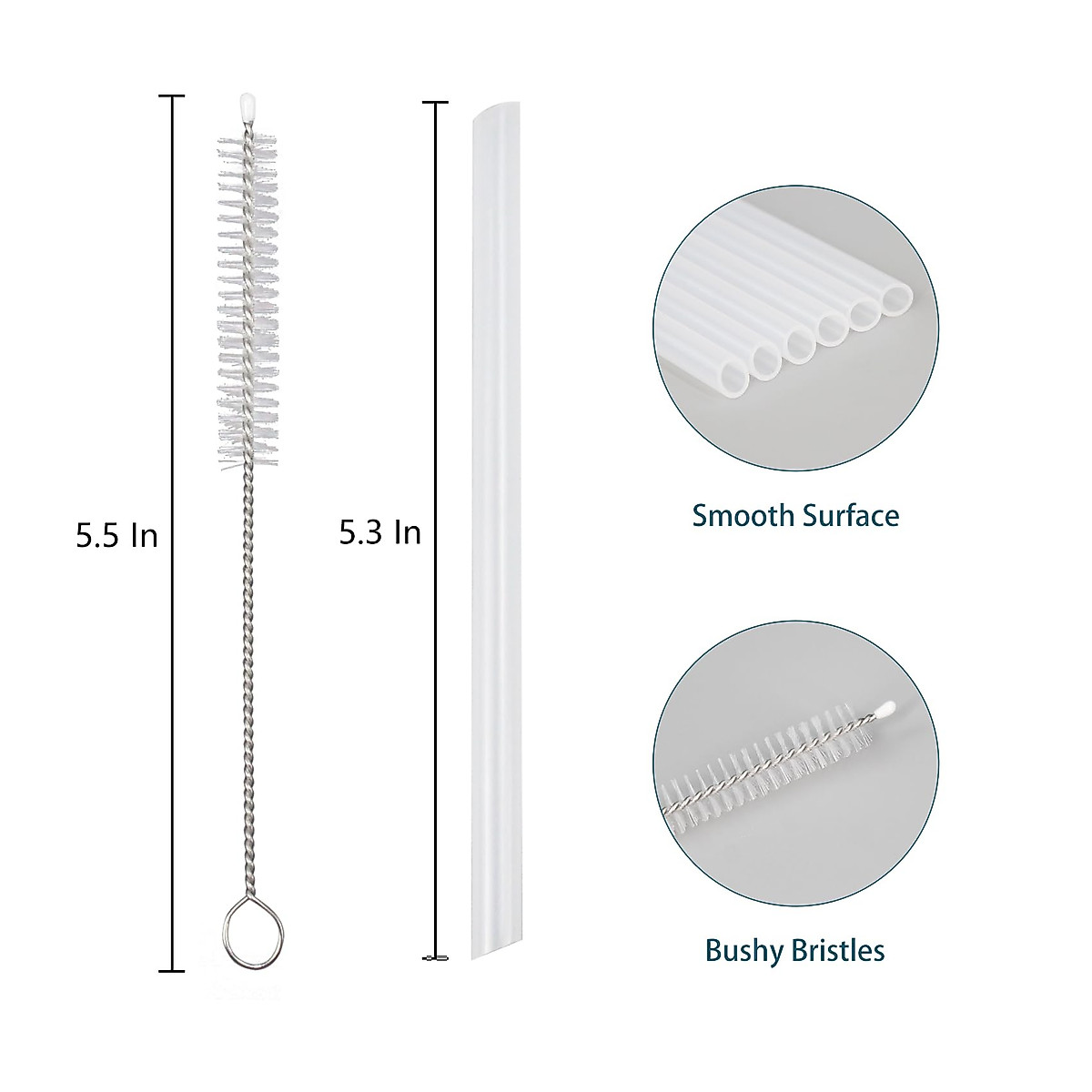 KLOWOAH Replacement Straws Compatible with Zak 16oz Water Bottle, (Pack of 6)