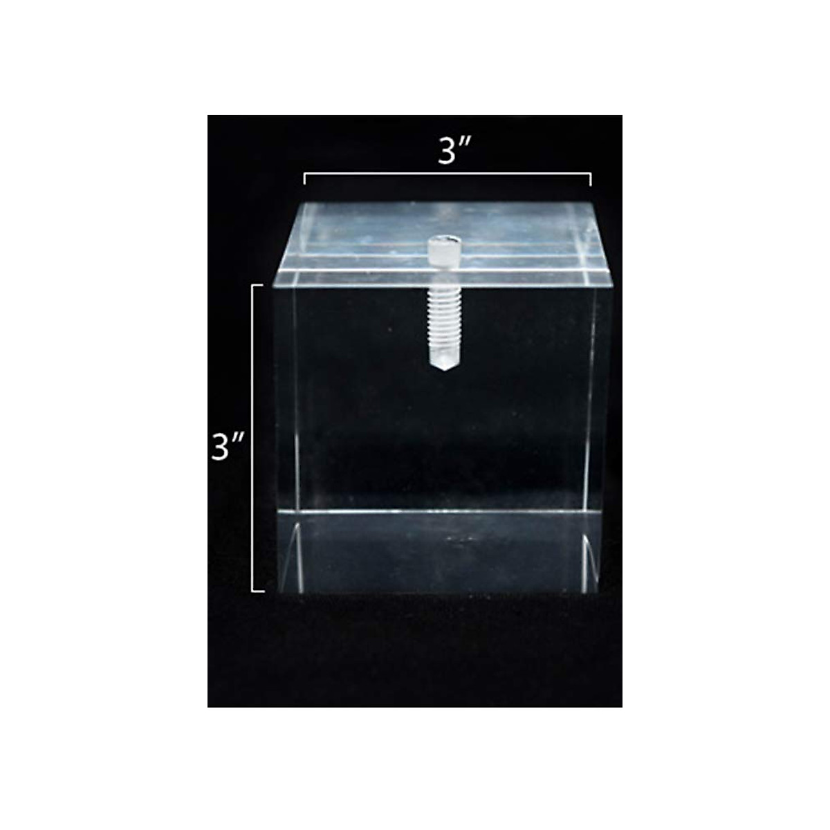 Osborne Cube Acrylic Furniture Foot (Set of Four), 3" H x 3" W, Acrylic Furniture Feet, Great for Contemporary and Modern Spaces, Perfect for Sofas, Chairs, Cabinets, Dressers and More