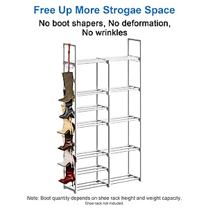 Allgawise Rainbow 6pcs Boot Hanger for Closet with Adjustable Rope - Boot Hanging Clips for Tall Boots, Cowboy Boot Rack, Hanging Shoe Organizer Space Saver