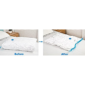 Vacuum Storage Bags Space Saver Bags for Comforters Clothes Pillow Bedding Blanket Storage (4 Pack Jumbo - 40 * 27.5 inches)