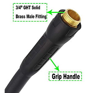 EADUTY Hybrid Garden Hose 5/8 IN. x 25 FT, Heavy Duty, Lightweight, Flexible with Swivel Grip Handle and Solid Brass Fittings