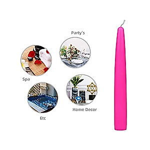 Zest Candle 12-Piece Hot Pink 6" Taper Candles, Count
