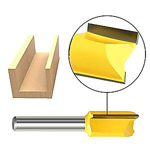 MEIGGTOOL 5Pcs Straight Dado Router Bit Set, 1/4-Inch Shank Round Nose, Cutting Diameter: 1/4, 3/8, 1/2, 5/8, 3/4 Inch