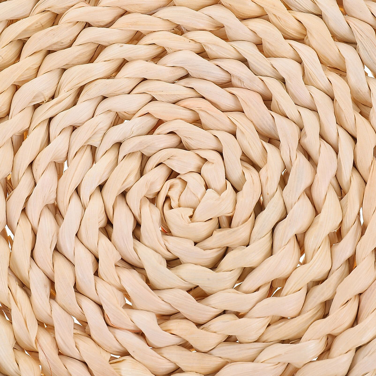 HEMOTON Straw Insulation Placemat Upholstery Trim Round Woven Placemats Indoor Mats Farmhouse Placemats Drinks Coasters Woven Cutlery Cushion - Placemat Hand Woven Placemat