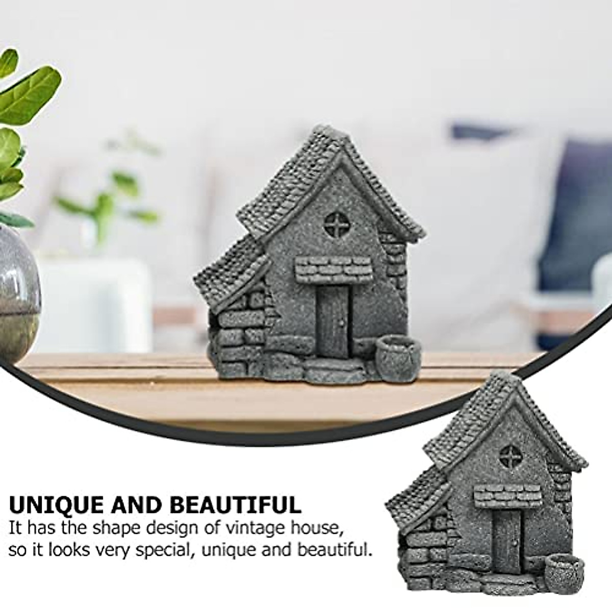 DOITOOL Miniature Pagoda Statue Micro Village Houses Zen Garden Pagoda Figurine Chinese Zen Asian Decor Bonsai Decoration Miniature Accessories