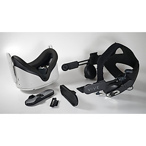 FrankenQuest 2 Adapter Kit for Oculus Quest 2 to Vive Deluxe Audio Strap (Undercut Black)