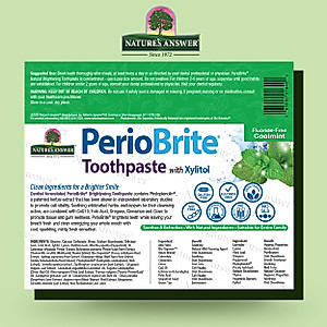 Nature's Answer Periobrite Toothpaste Coolmint | Natural Enamel Whitening | Great for Sensitive Teeth | Fresh Breath | Cavity Protection