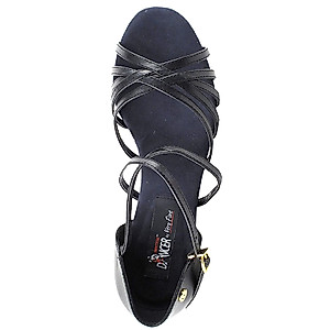 Women's Ballroom Dance Shoes Double Sole Coaching Black Shoes CD1124DBEB - Very Fine 1.5" Heel 9 M US [Bundle of 5]