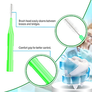 Zopeal 250 Pieces Braces Flossers Interdental Brush for Cleaner Tooth Toothpick Dental Teeth Flossing Head Oral Dental Hygiene Cleaning Tool Soft Dental Picks Refill Toothpick Cleaners (Fresh Color)