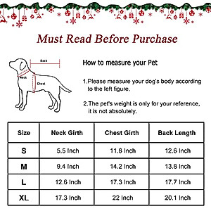 Mogoko Christmas Reindeer Dog Sweater Knitwear Cat Apparel Soft Thickening Warm Pup Dogs Shirt Winter Puppy Fleece Sweater for Xmas Cold Winter