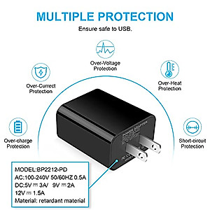 USB C Wall Charger, 20W PD Fast Charging Charger Cable for Samsung Galaxy S23 S22 S21+ S20 FE S10e Note 20 Ultra A14 A21, Google Pixel 7 6 Pro 5 4a 3a 2 XL, Type C Power Delivery USB C to USB C Cord