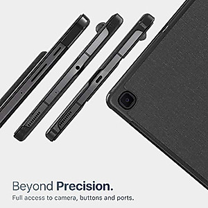 MoKo Case for Galaxy Tab S6 Lite 10.4 Inch 2024 2022 2020 (Model: SM-P620/P625/P613/P619/P610/P615/P617) with Built-in S Pen Holder, Slim Tri-Fold Soft TPU Cover with Auto-Wake/Sleep, Denim Black