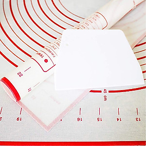 AITAOGO Silicone Pastry Mat, Non Stick Silicone Mat, Upgrade with Measurement Nonslip Baking Mat, Used for Rolling Dough, Pie Crust and Pizza, Durable Easy Clean Pastry Mat (red)