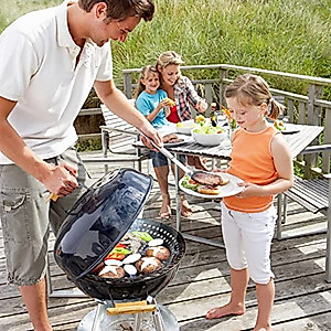 MEHE Grill Skillet, Pizza Grill Pan (12") Non-Stick Perfect for Fry Chapati,Cooking Vegetables and Seafood,Grill Topper with Removable Heat Resistant Handle (12)