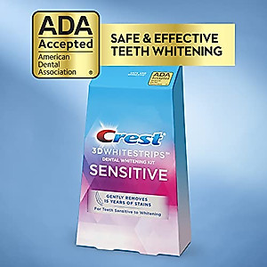 Crest 3D Whitestrips for Sensitive Teeth, Teeth Whitening Strip Kit, 28 Strips (14 Count Pack)