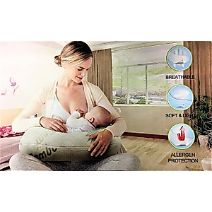 All American Collection Comfortable Soft Plush Light Polyester Bamboo Nursing Travel Pillow for Mom Baby Toddler