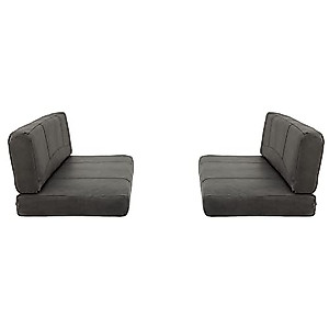 RecPro RV Dinette Booth Cushions with Memory Foam Camper Trailer Bed (Gunmetal, 36")